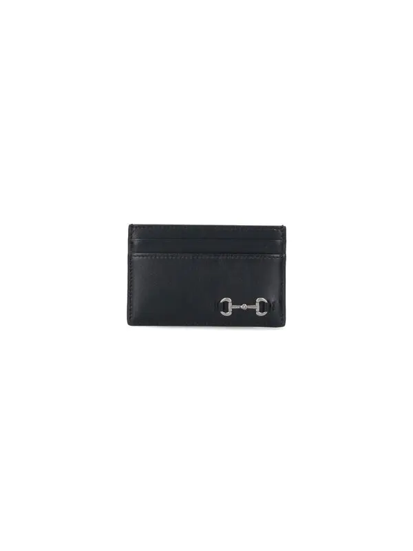 Gucci Horsebit' Card Holder - Black