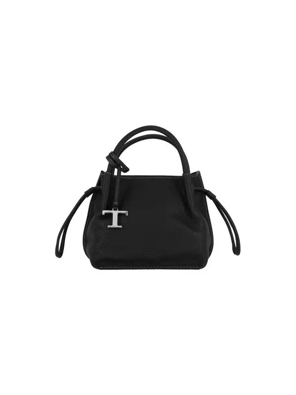 TOD'S Small Logo Bucket Bag - Black