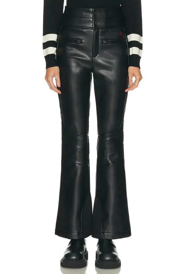 Perfect Moment Aurora Hw Faux Leather Ski Pant - Black