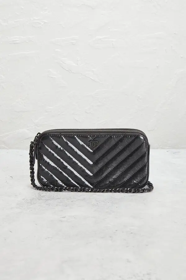 Chanel So Double Zip Clutch