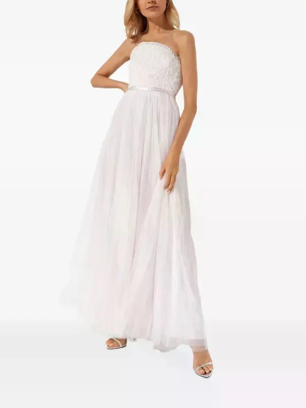NEEDLE & THREAD Sequin Detail Strapless Maxi Dress