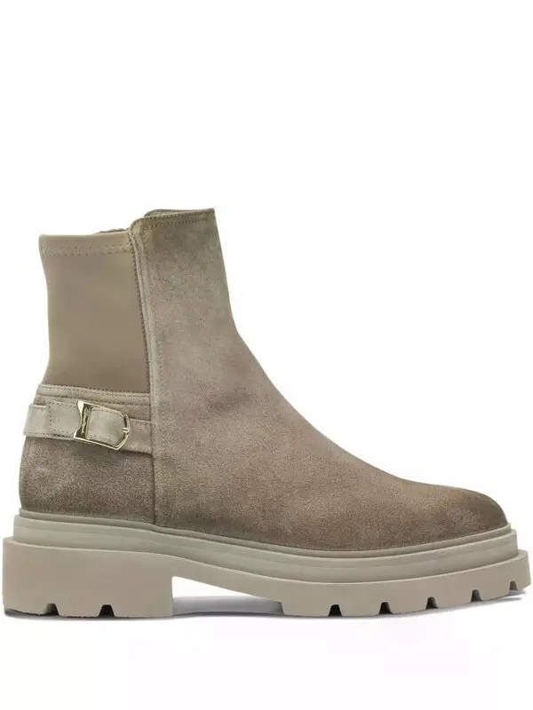 Santoni Buckled-strap Ankle Boots - Neutrals
