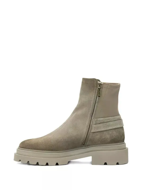 Santoni Buckled-strap Ankle Boots - Neutrals
