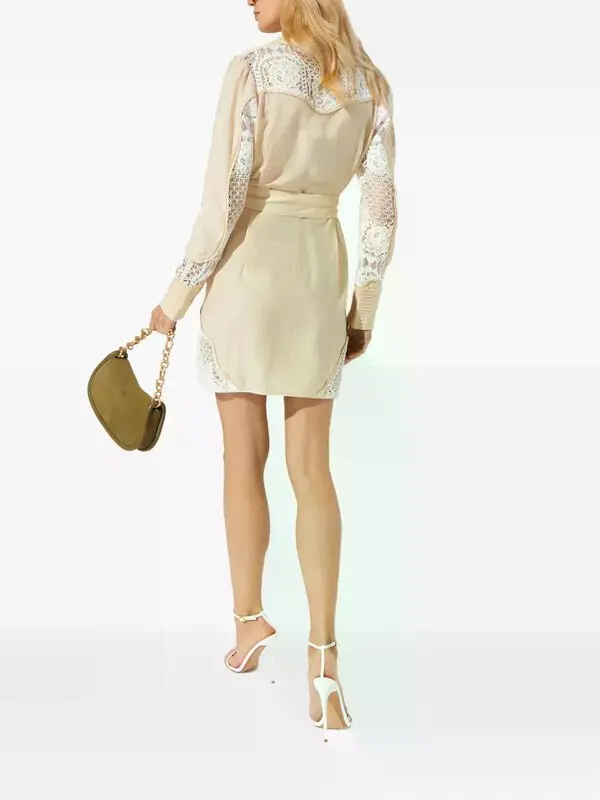 IXIAH Lace-embroidered Mini Dress