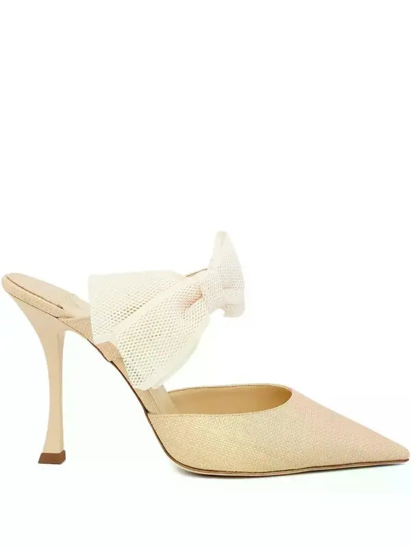 JIMMY CHOO 100mm Brook Bow Mules