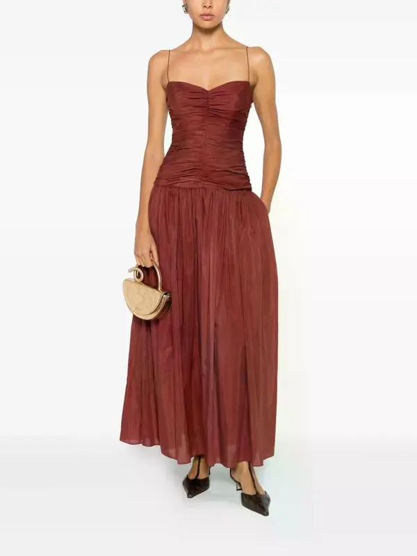 Matteau Gathered Drop Waist Maxi Dress