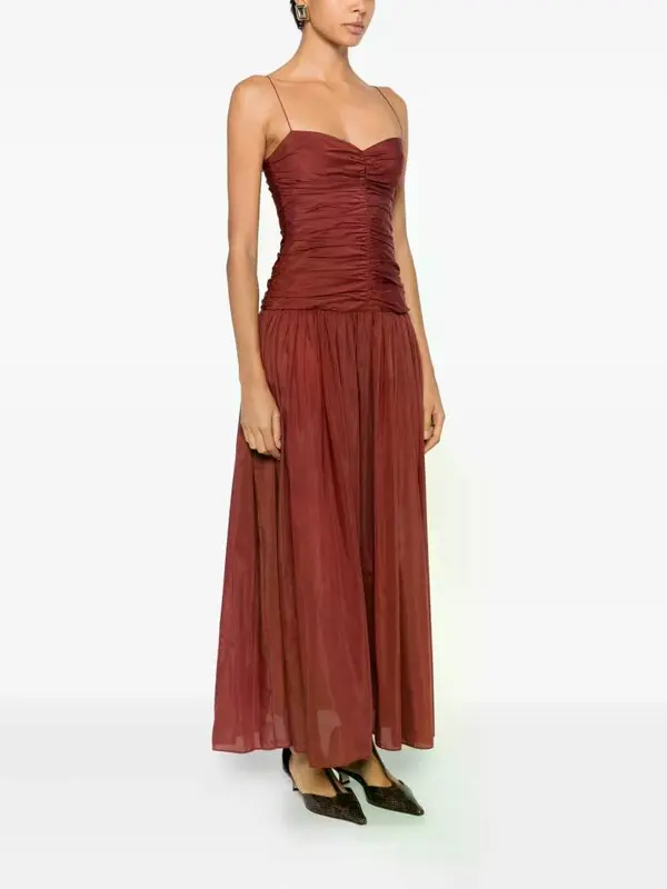 Matteau Gathered Drop Waist Maxi Dress