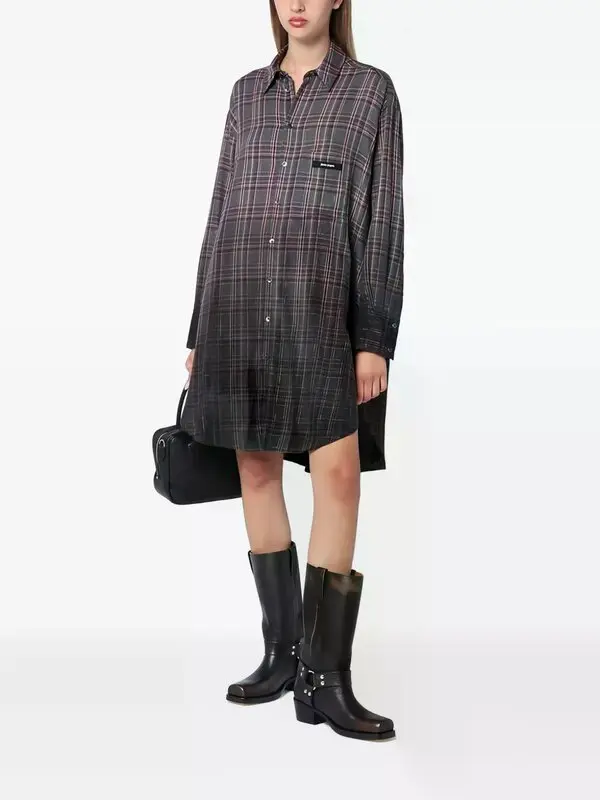 Palm Angels Checked Shirt Dress
