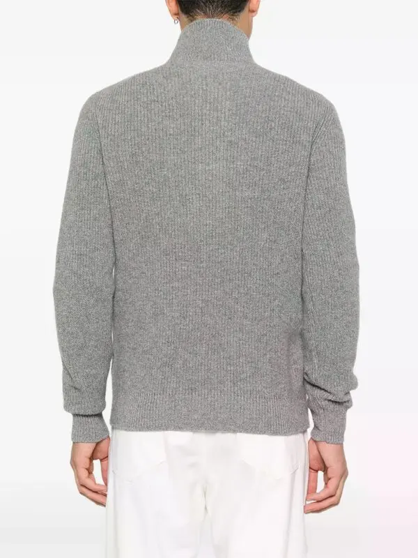FILIPPO DE LAURENTIIS Buttoned Funnel-neck Sweater