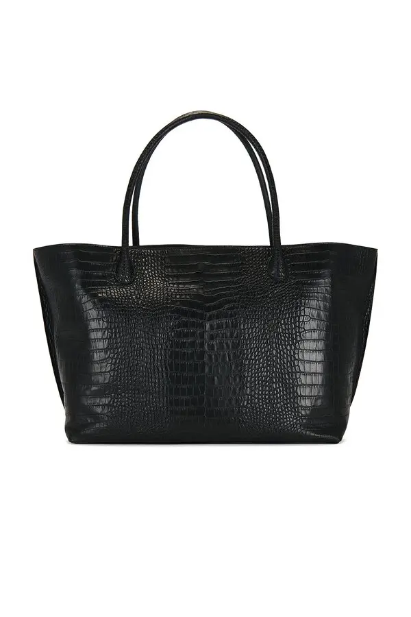 Lié Studio The Weekend Tote Bag - Black Croc