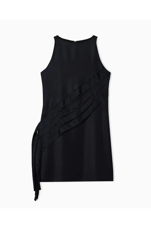 Emporio Armani Polygon Capsule Collection Satin Dress - Black