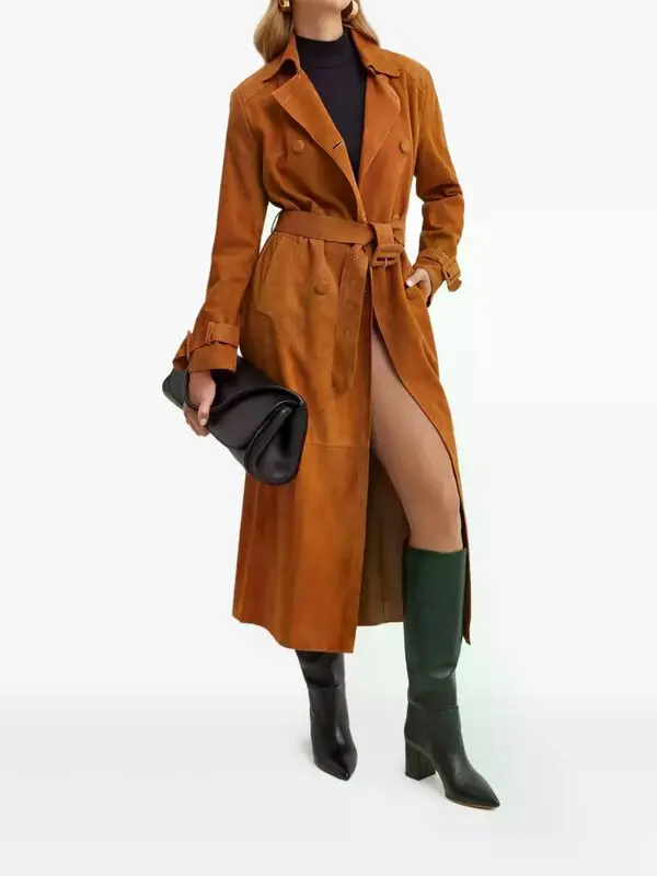 Nour Hammour Tate Double-breasted Belted Coat