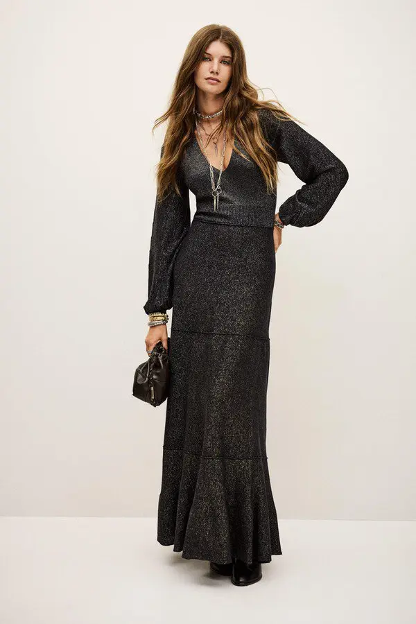 Ba&sh Jenna Knitted Maxi Dress