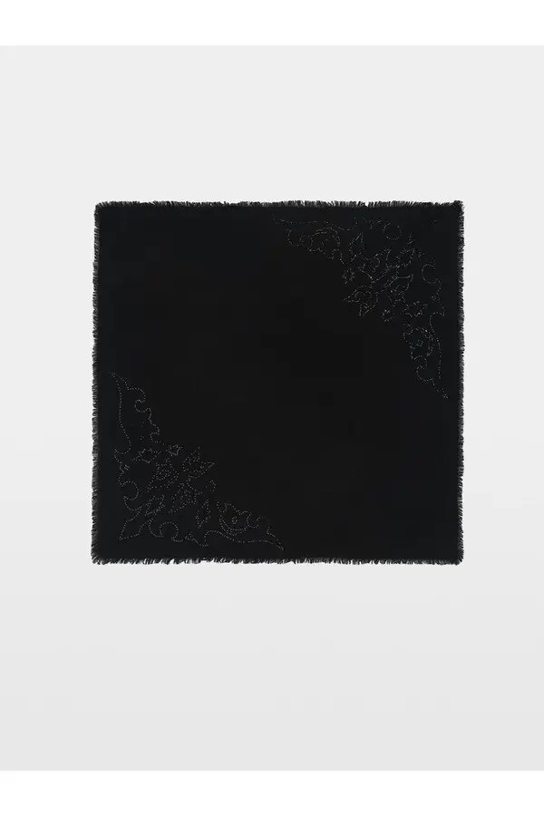 Zadig&Voltaire Stevie Diamanté Western Scarf - Black