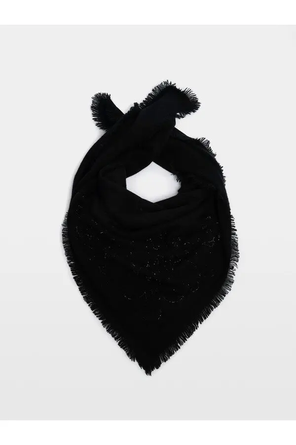 Zadig&Voltaire Stevie Diamanté Western Scarf - Black