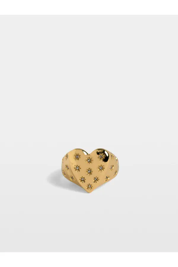 Zadig&Voltaire Heartbreaker Over Strass Ring - Gold