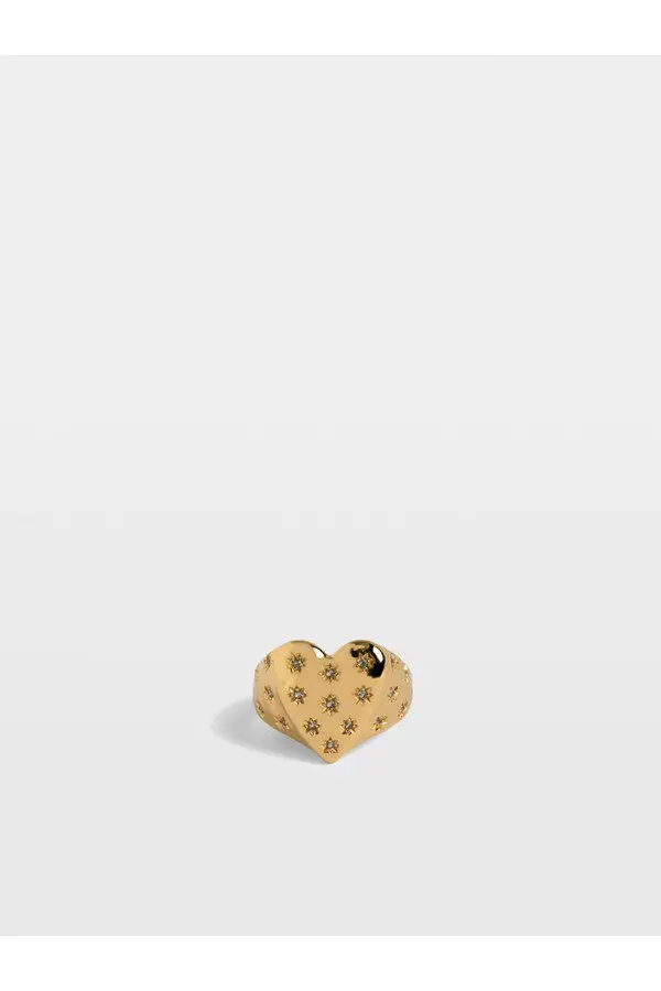 Zadig&Voltaire Heartbreaker Over Strass Ring - Gold