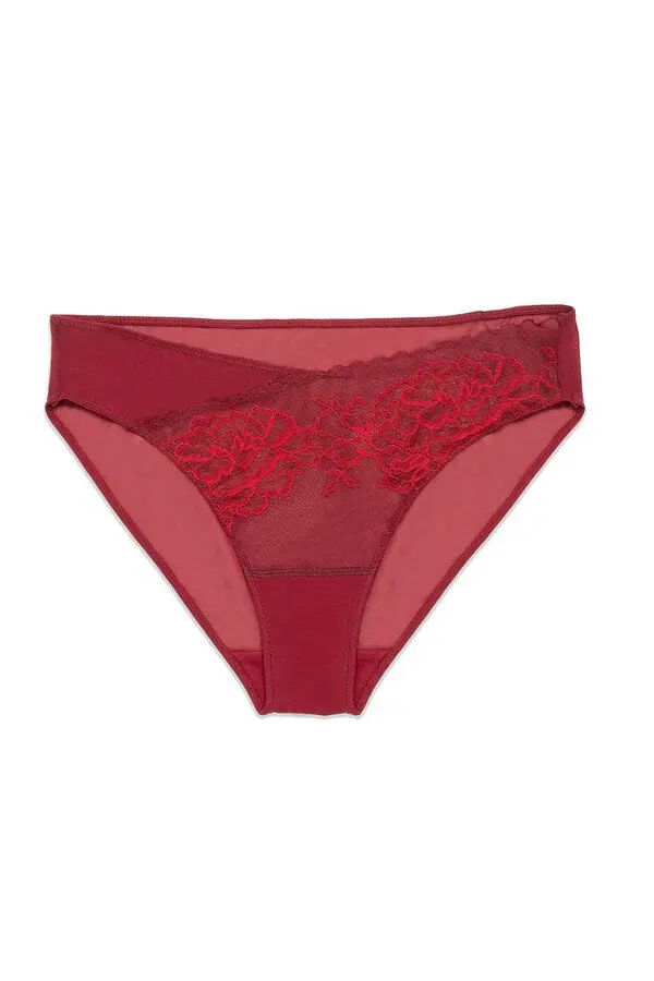 Natori Flora Bikini Bottom - Red