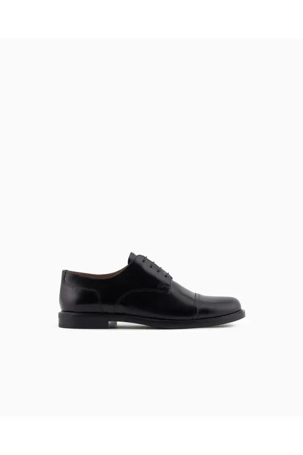 Emporio Armani Icon Leather Brogues - Black
