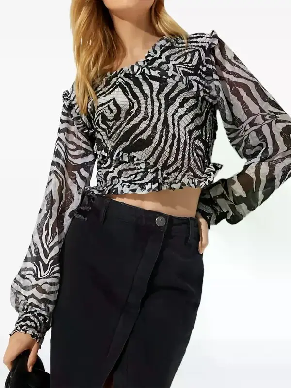 ONETEASPOON Zebra-pattern Blouse