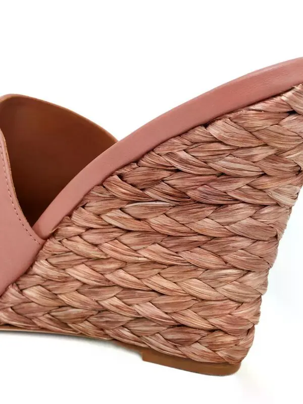 Paris Texas Raffia Wedge Sandals