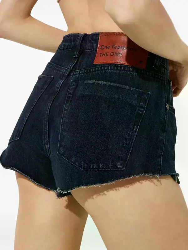 ONETEASPOON Raw-edge Denim Shorts