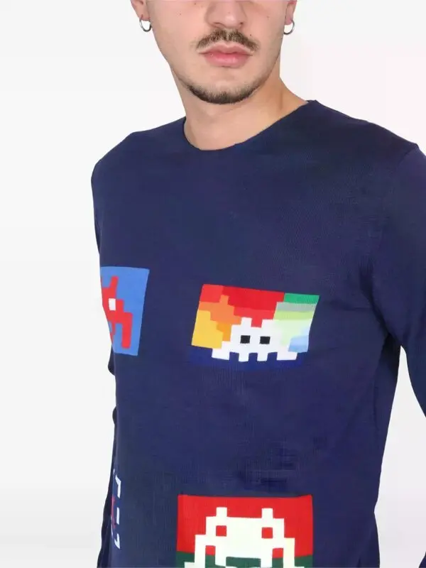 Comme Des Garçons Graphic Crewneck Knitwear