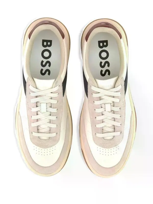 BOSS Stripe Panelled Low Top Sneakers