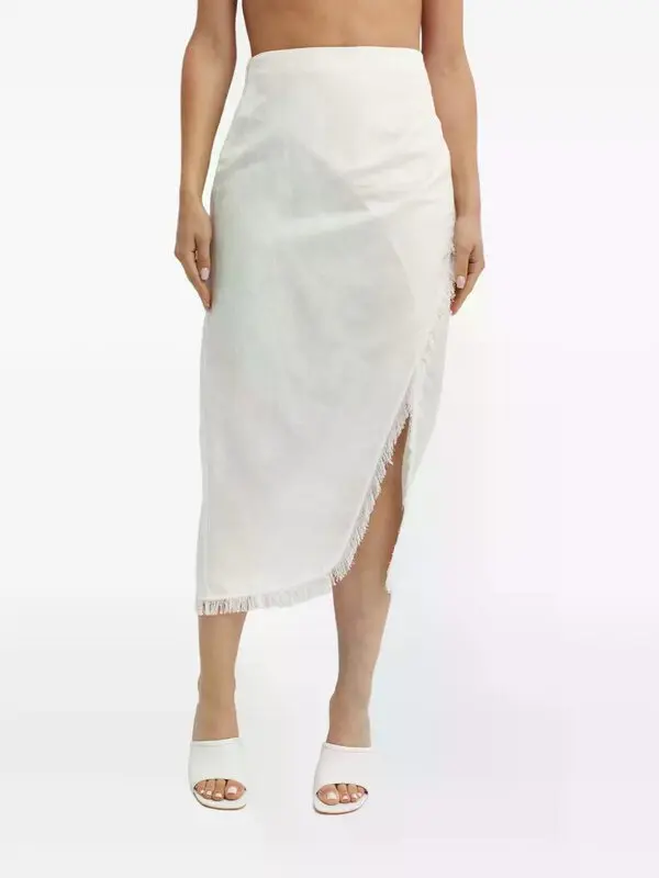 Simkhai Quinton Fringed Midi Skirt