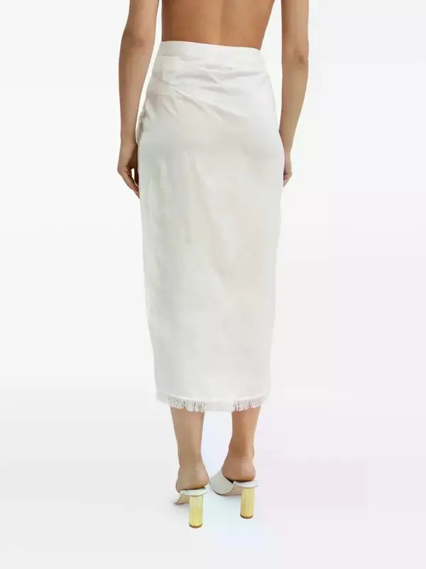 Simkhai Quinton Fringed Midi Skirt