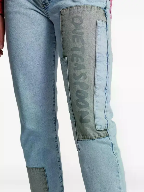ONETEASPOON Patchwork Frayed Jeans