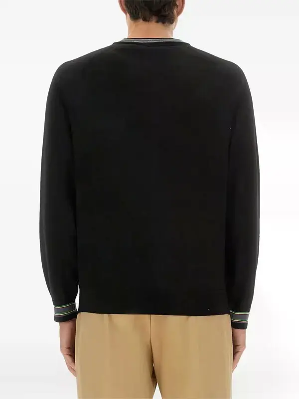 Paul Smith Striped Trim Sweater - Black