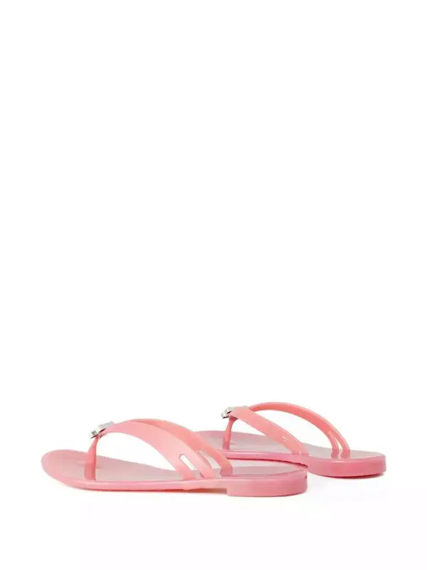 Casadei Jelly Crystal Logo Flip-flops