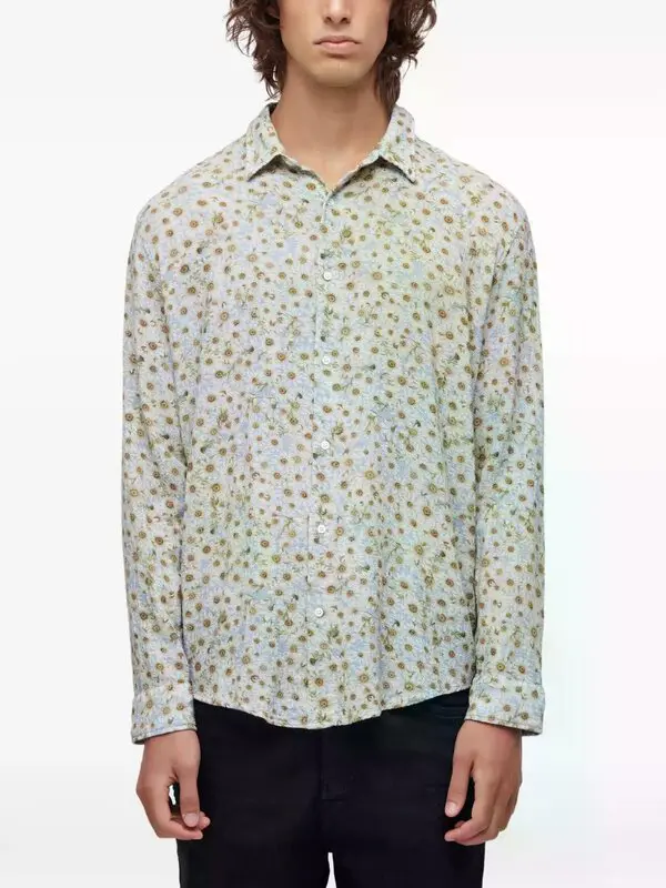 OSKLEN Floral-print Long-sleeve Shirt - White