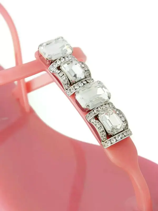 Casadei Crystal-embellished Thong Sandals - Pink