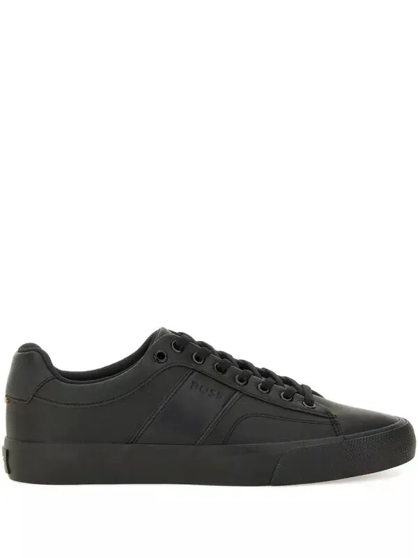 BOSS Panelled Lace-up Sneakers - Black