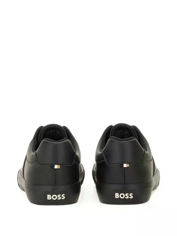 BOSS Panelled Lace-up Sneakers - Black