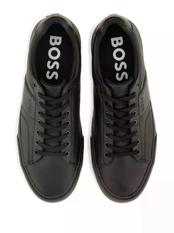 BOSS Panelled Lace-up Sneakers - Black