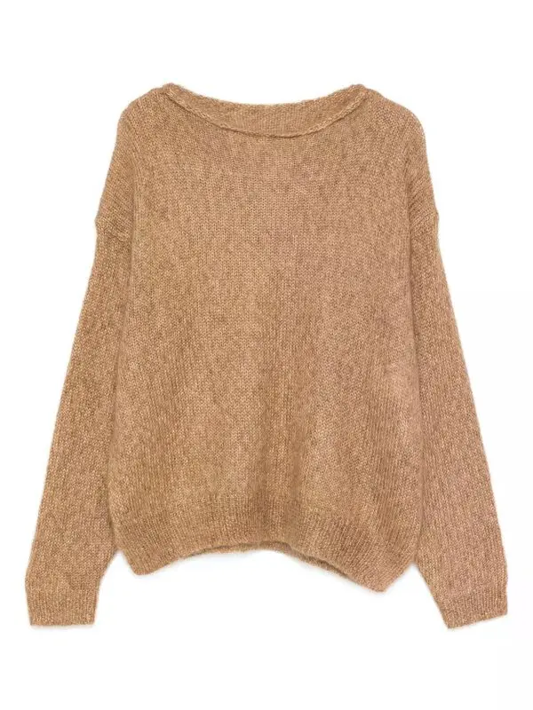 C.T.PLAGE Boat-neck Long-sleeve Sweater