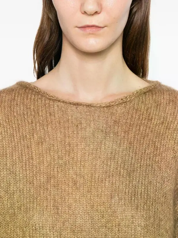 C.T.PLAGE Boat-neck Long-sleeve Sweater