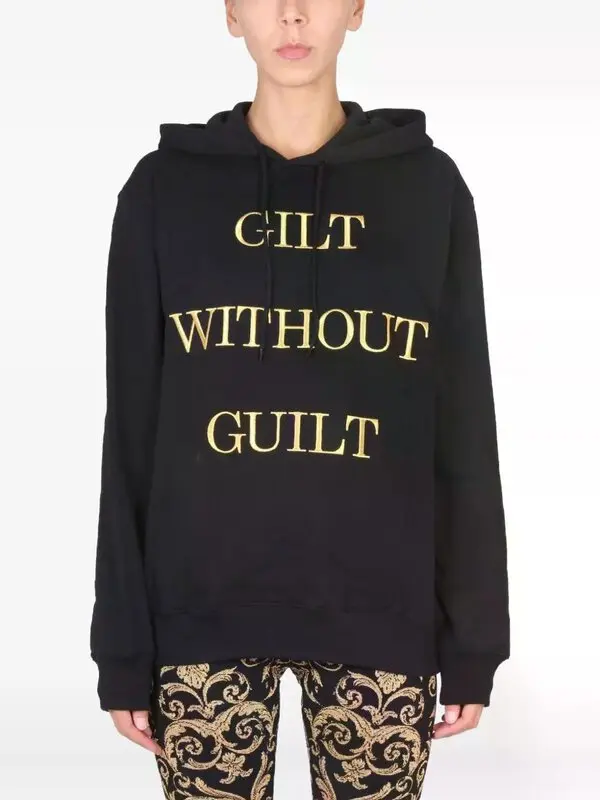 Moschino Lettering-embroidered Hoodie