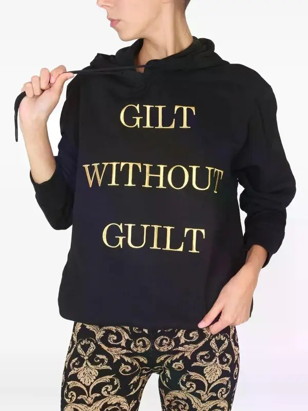 Moschino Lettering-embroidered Hoodie