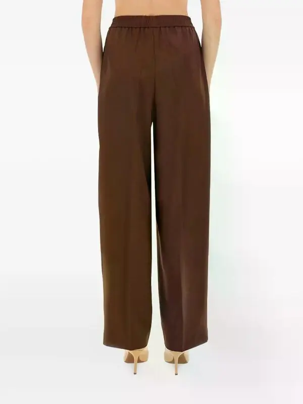 Fabiana Filippi Elasticated-waistband Wool Trousers - Brown