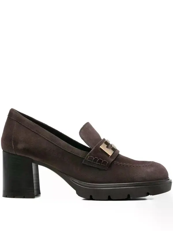 MELLUSO 50mm Metal-detail Heeled Loafers