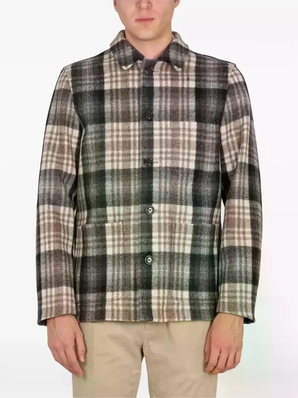Aspesi Checked-pattern Buttoned Shirt