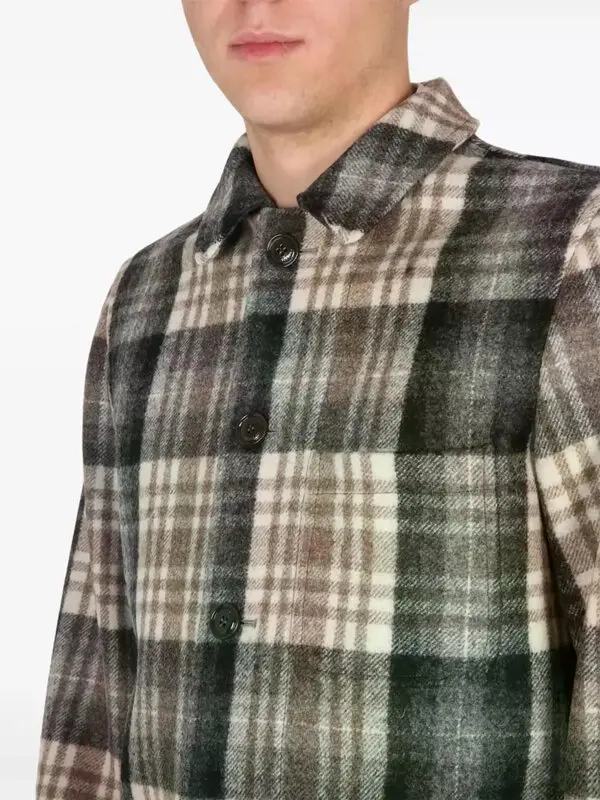 Aspesi Checked-pattern Buttoned Shirt