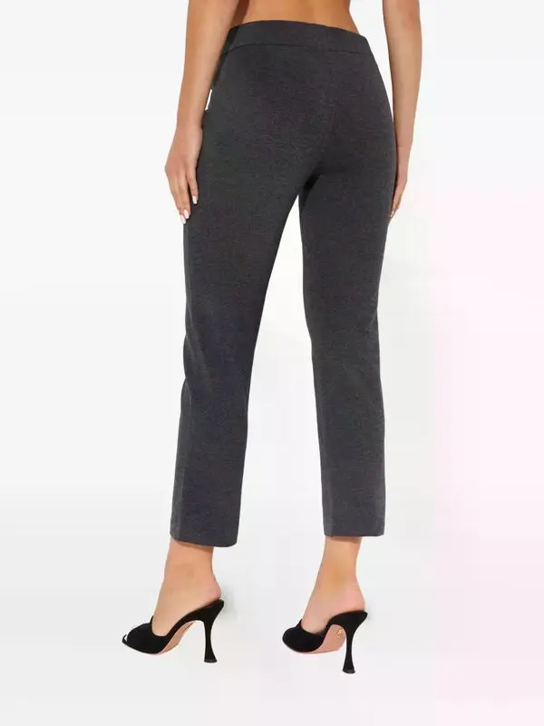 Norma Kamali Flat-front Cropped Trousers