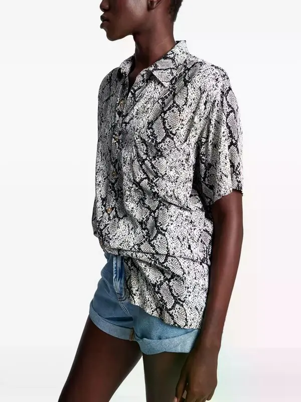 ONETEASPOON Snake-print Shirt