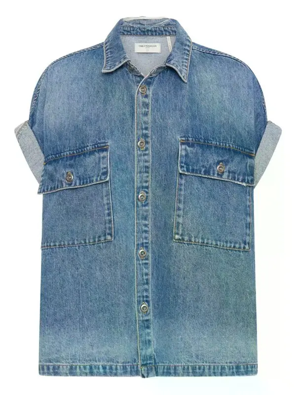 ONETEASPOON Buttoned Flap-pocket Shirt