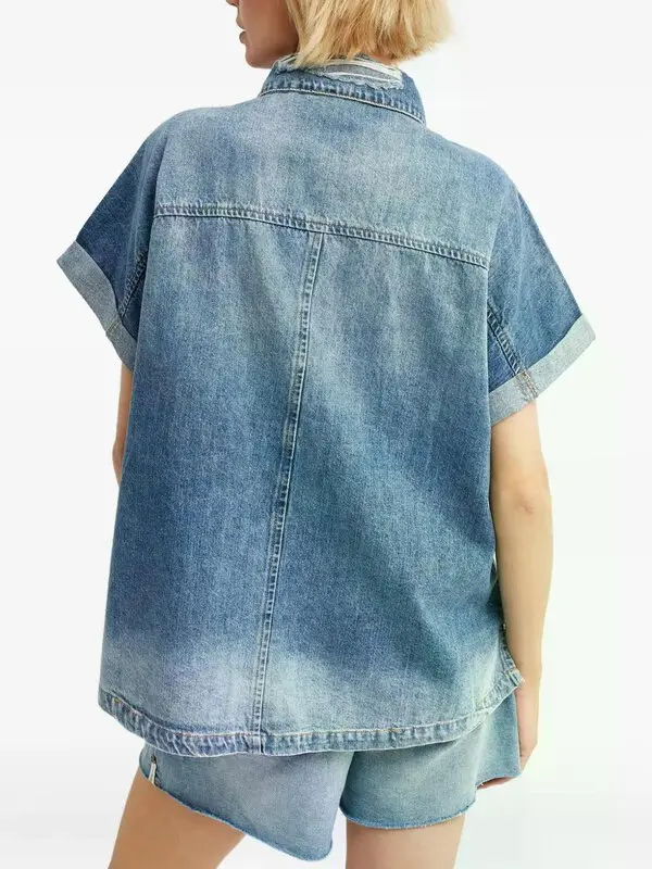 ONETEASPOON Buttoned Flap-pocket Shirt